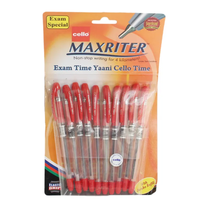 Cello Maxriter Red Ball Pen Set Of 8 | Daraz.com.np