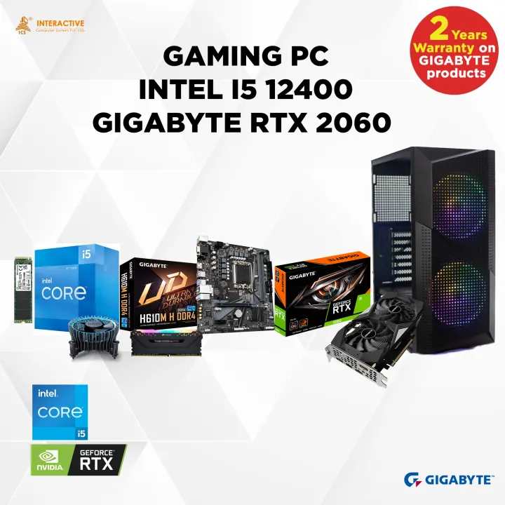 Gaming PC with INTEL I5 12 Gen and RTX 2060 (16GB/512GB) | Daraz.com.np
