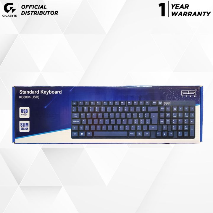 PSTech Membrane Standard Keyboard with USB Connectivity and 105 Keys ...