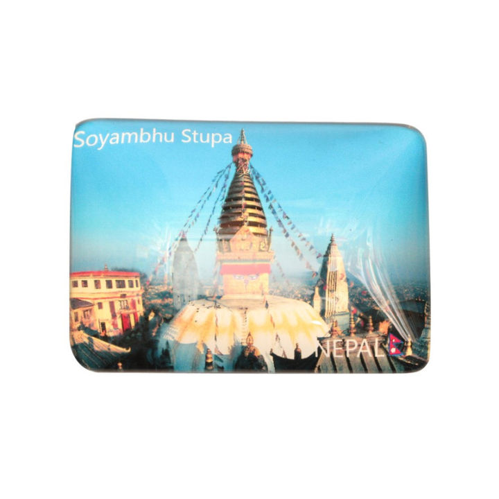 Soyambhu Stupa Rectangle Shape Glass Fridge Magnet | Daraz.com.np