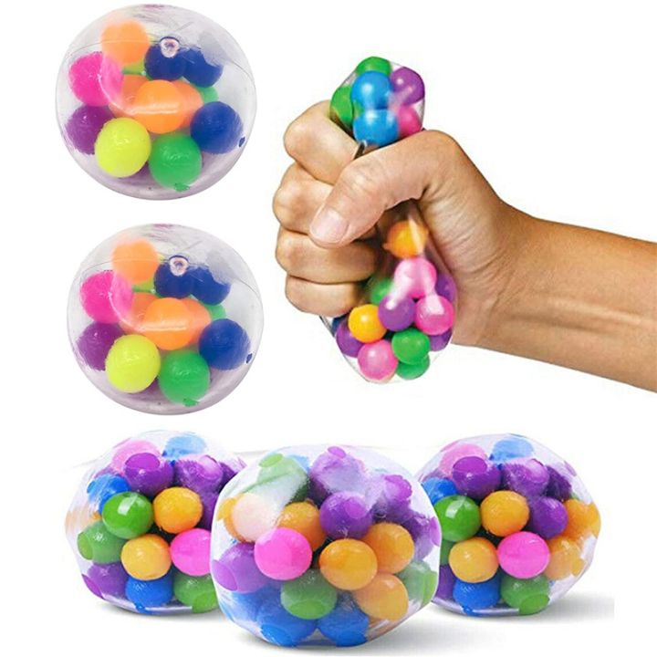 Squishy Stress Ball for ADHD Kids-Squeeze Sensory Bead Ball for Adult ...