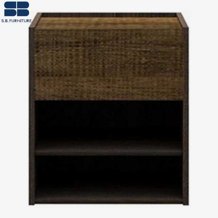 SB Furniture Leno Night Table 45cm Wide - Royal Acacia/ZGV Hazel Timber ...