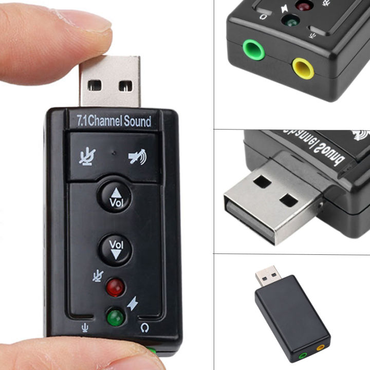 Double Sound Card Virtual 7.1 Channel USB 2.0 Audio Adapter | Daraz.com.np