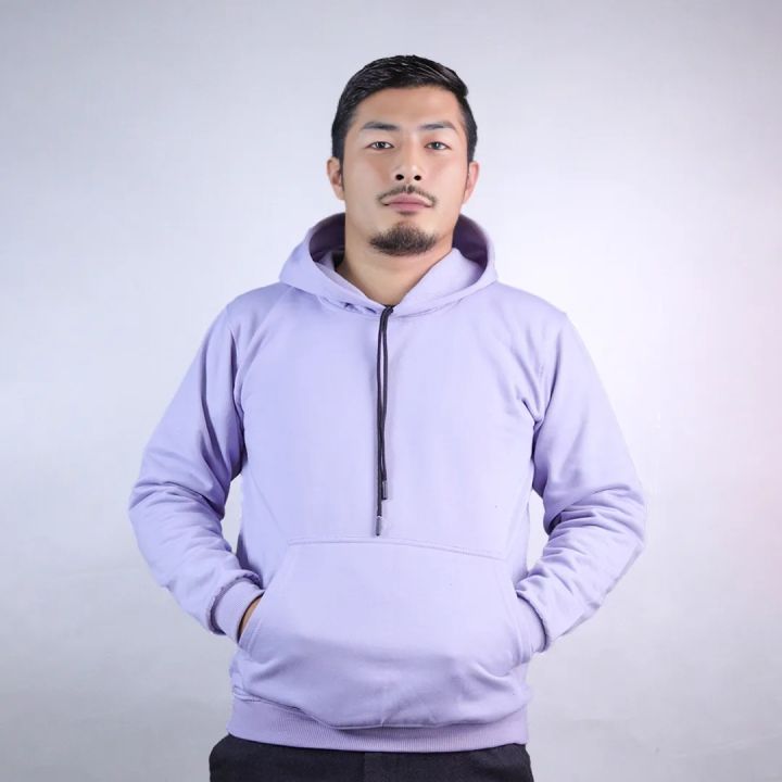 Plain Light Purple Color Hoodie For Men | Daraz.com.np