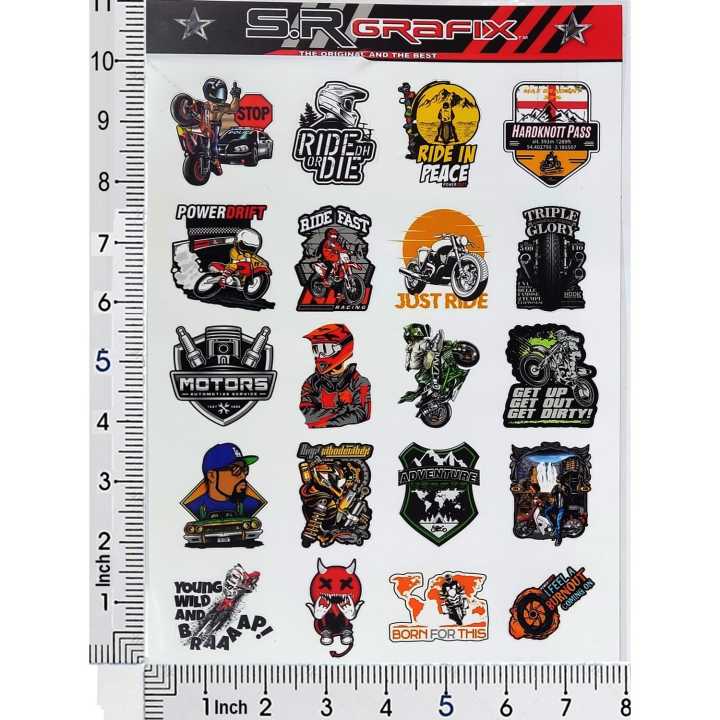 Ride In Peace And Mix (8 x 11 Inch) Good Quality, Imported Decal ...