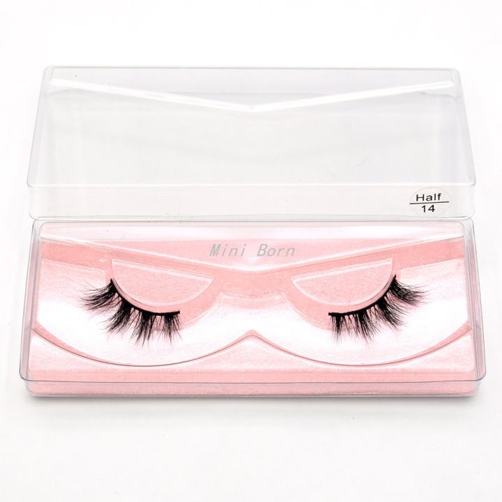 Mini Born Visofree 3D Mink Lashes Half False Eyelashes Make Up Tool ...