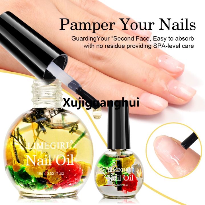 Xujiguanghui 15ml Nail Nutrition Oil Dried Flower Scented Nutritional ...