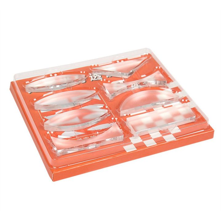 Acrylic Optical Experiment Set Triangular Prism Convex Lens Concave ...