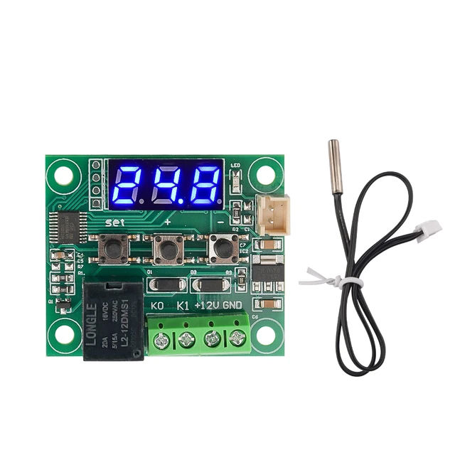 Light DC 12V Digital Display Thermostat Switch Plate Temperature ...