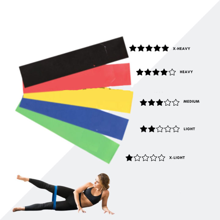 Resistance Bands 5 Level Hip Squat Yoga Training Weight Loss Fitness ...