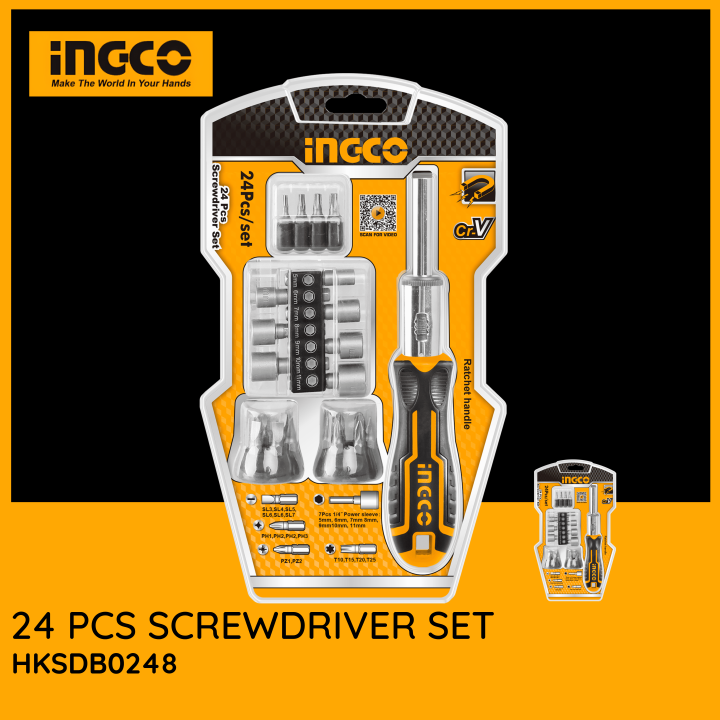 Ingco Brand New 24Pcs Screwdriver Tool Set | Daraz.com.np