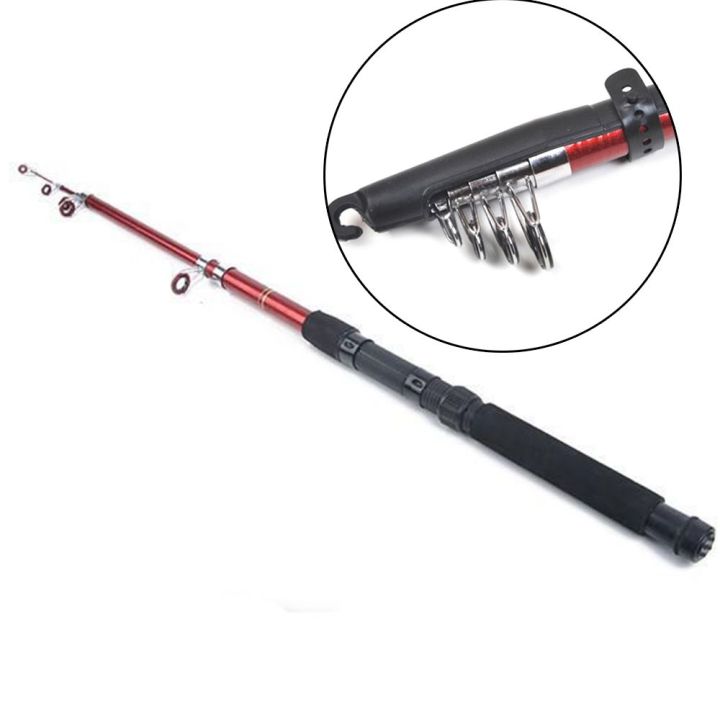 Portable Sea Pole Spinning Telescopic Fishing Rod Fiberglass ...