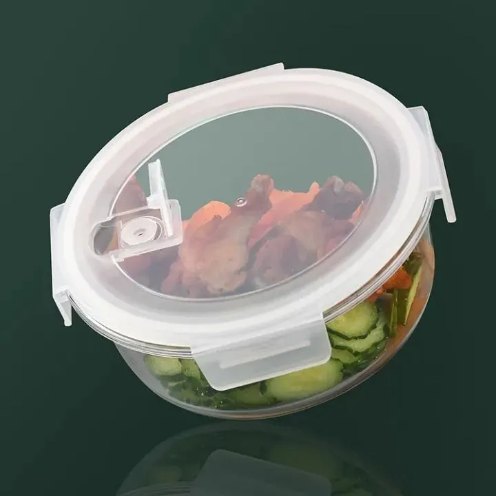 BBK 1 Piece Borosilicate Glass Klip & Store Round Microwable Micro Oven ...