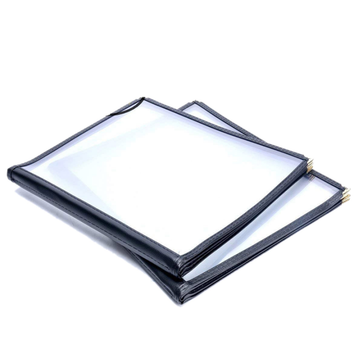 ZOROOM 4Pcs Transparent Restaurant Menu Covers for A4 Size Book Style ...
