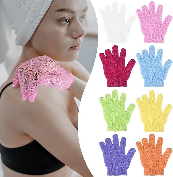 Five Finger Exfoliating Gloves – 1 Pair for Deep Cleansing & Skin ...