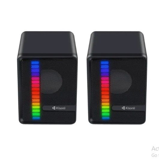 📣 Kisonli X14 RGB USB Powered Gaming Speakers – 6W Stereo Mini Computer ...