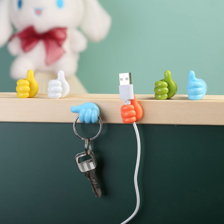 20PCS Hand-shaped Rubber Holder Silicone Thumb Wall Hook Cable Manager ...