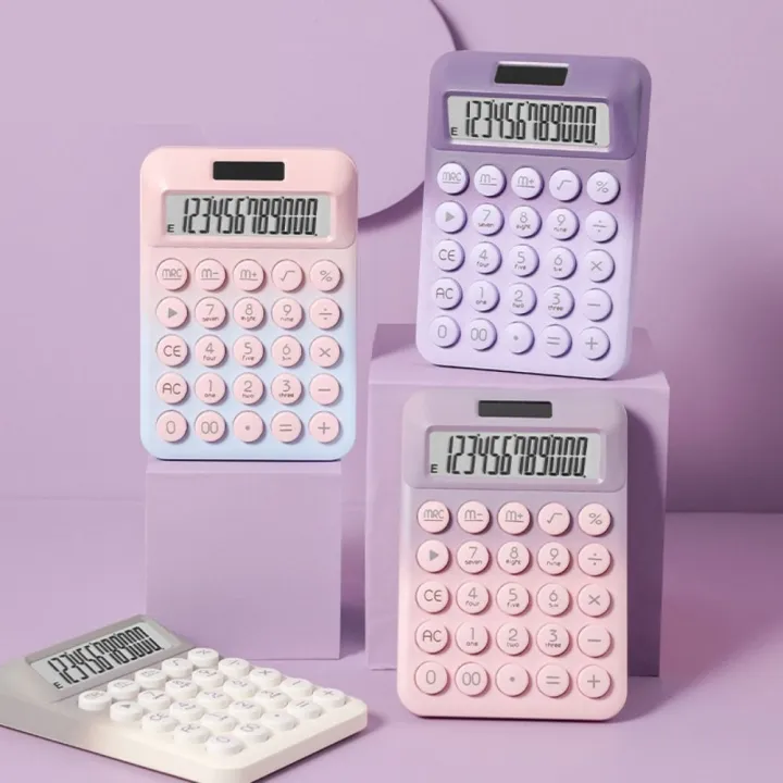 Useful creative Solar Desktop Calculator High-value Candy Color Finance ...