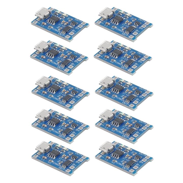 10Pcs Charging Module with Battery Protection 18650 BMS 5V Micro-USB 1A ...