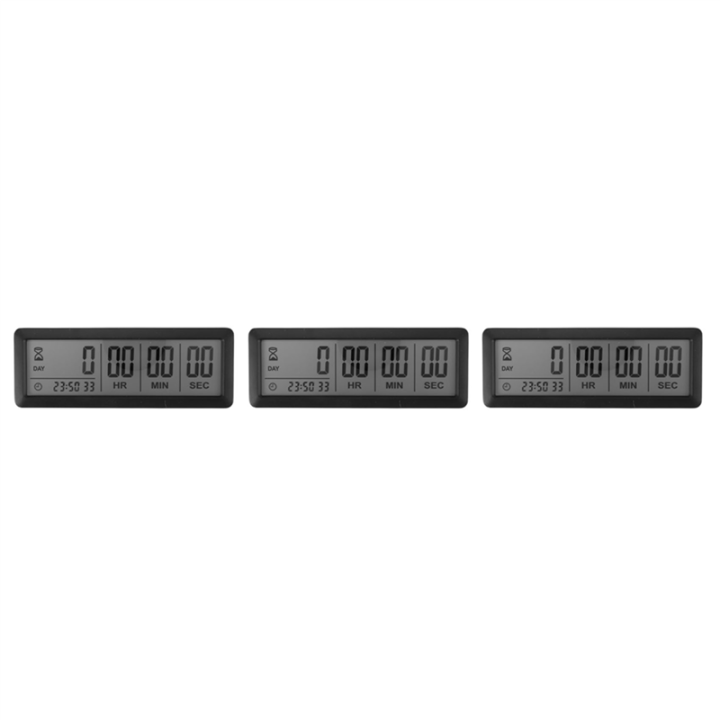 3X Big Digital Countdown Days Timer Clock - 999 Days Count Down Clock ...