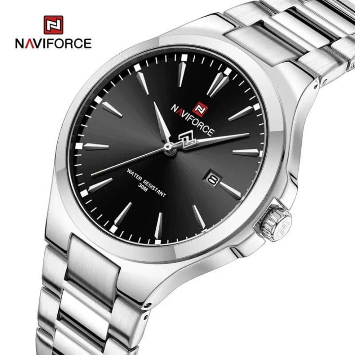 NaviForce NF9214 Elegant Simple Analog Date Display Watch For Men ...