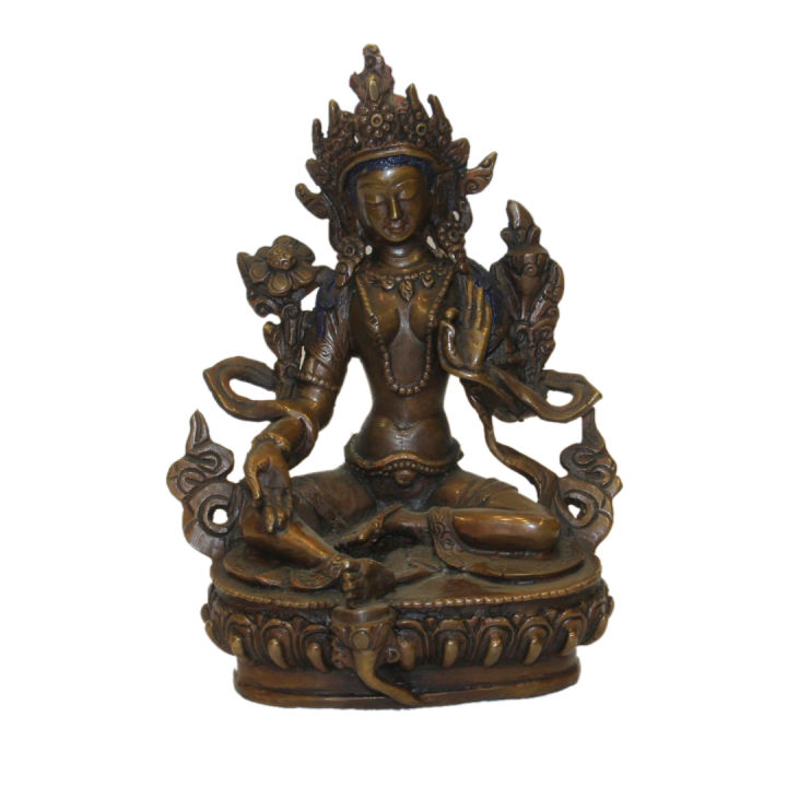 Copper Color Lord Green Tara Statue, 6 Inch | Daraz.com.np