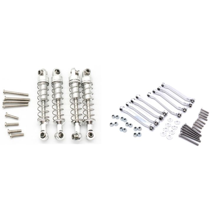 Metal Chassis Pull Rods Drag Link Suspension Silver with 4 Pcs Metal ...