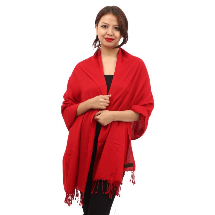 Blood Red Pashmina 80 - 20 | Daraz.com.np