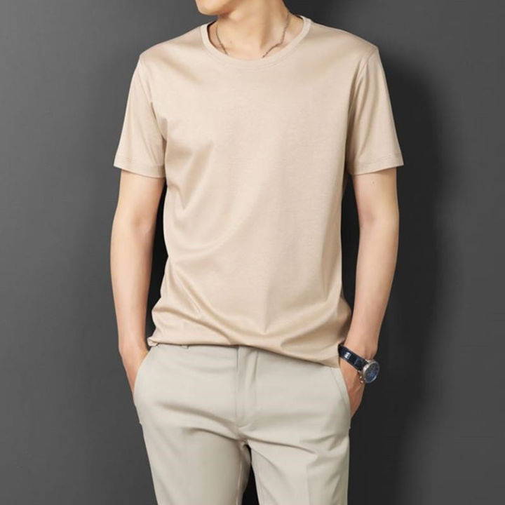 Round Neck Cotton Plain T-Shirt For Men | Daraz.com.np