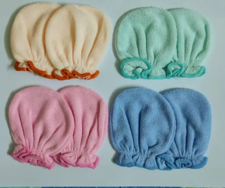 Cute and Colourful New Born Baby Hand Gloves 0 to 12 months (Pack of 4 ...