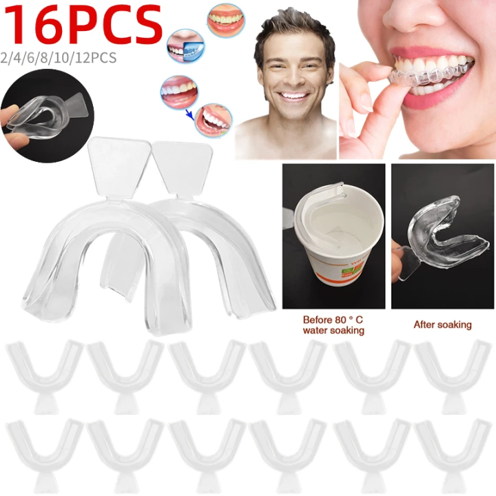 16-2PCS Mouth Guard Mouth Tray Stop Teeth Grinding Bruxism Teeth ...