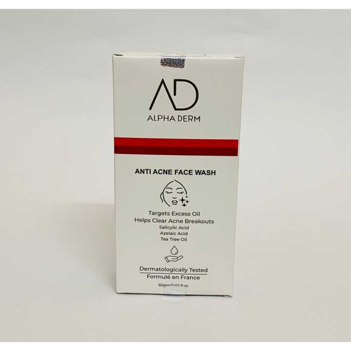 ALPHA DERM ANTI ACNE FACE WASH-60GM | Daraz.com.np