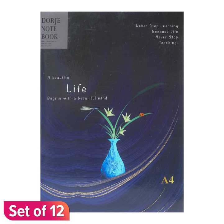 Dorje Note Book Single Line A4 Size Set of 12 | Daraz.com.np