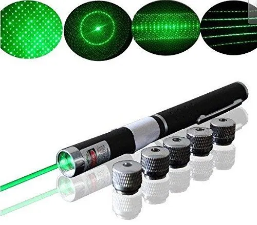 5 in 1 Laser Pointer with Adjustable Caps With Multiple Head And Patter ...