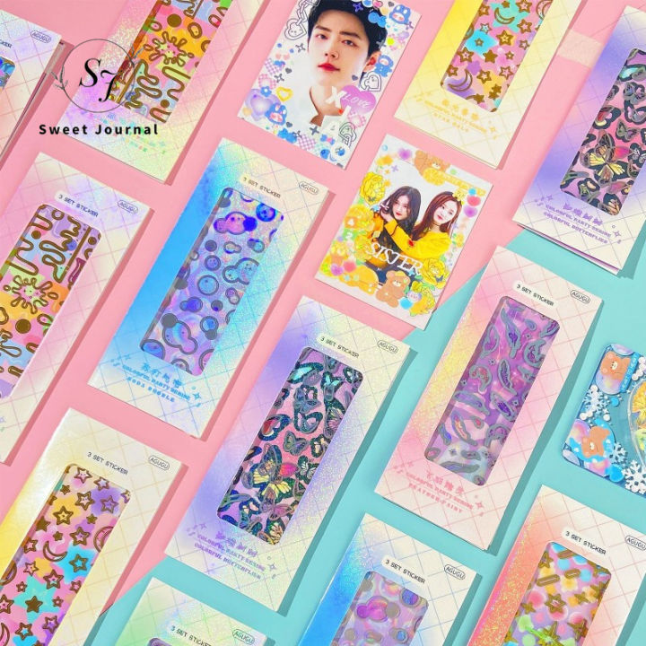 Sweet Journal 3PCS Colorful Party Series PVC Stickers Waterproof Album ...