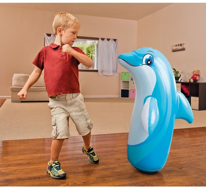 Kids Inflatable Punching Bag - Fun & Active Hit Me Bop Toy with Water ...