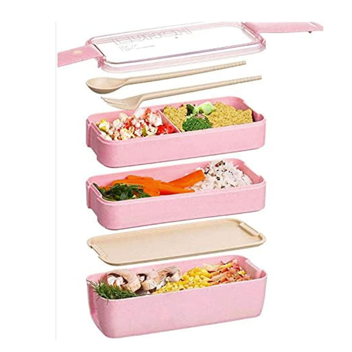 1100ml Smart Design Fashion Lunch Box 3 Layer Portable Lunch Box with ...