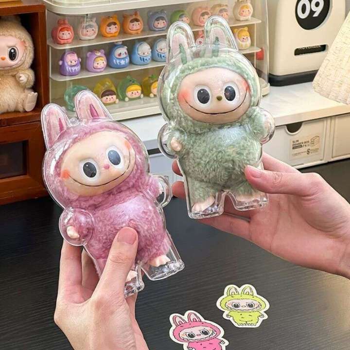 Full Set LABUBU aron Sitting Party Transparent Protective Case Labubu ...