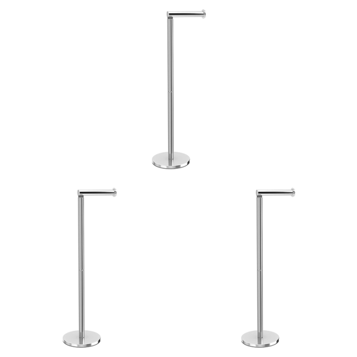 EITGZWAS 3X Toilet Roll Holder, Freestanding, Stainless Steel Paper ...