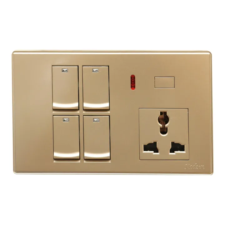 Golden Modern 4 Plus Socket | Daraz.com.np