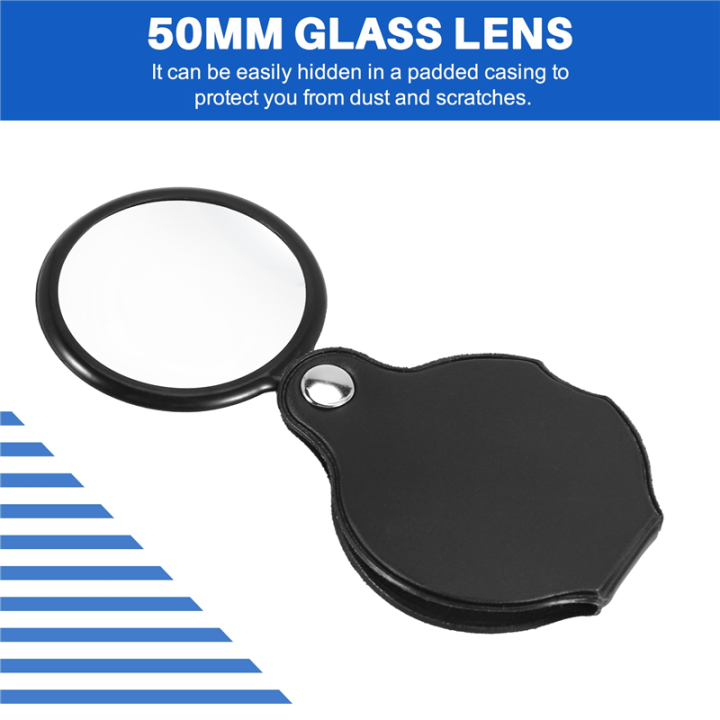 SptrryFolding Fold Away Pocket Magnifying Glass Magnifier Lens 3X ...