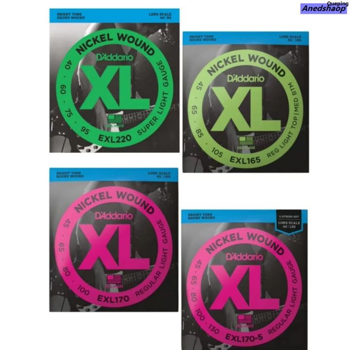 QuepingOriginal 4-5 String Professional Electric Bass Strings EXL165 ...