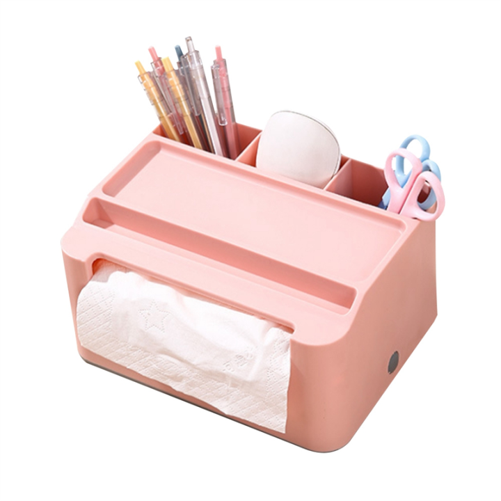1 PCS Tissue Storage Box, Study Table Organizer with Draw, Plastic ...