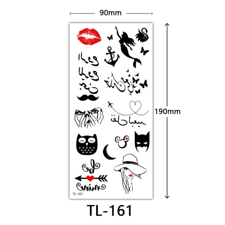 uses it, who praises Butterfly Tattoo Color Sticker English Letters ...