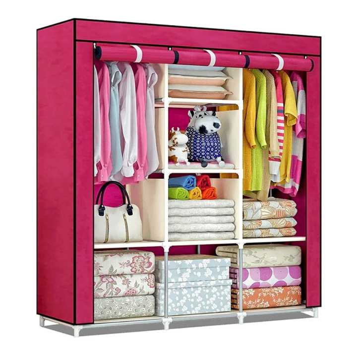 Foldable Wardrobe Closet Storage Organizer Clothes Rack Cabinet 130 x ...