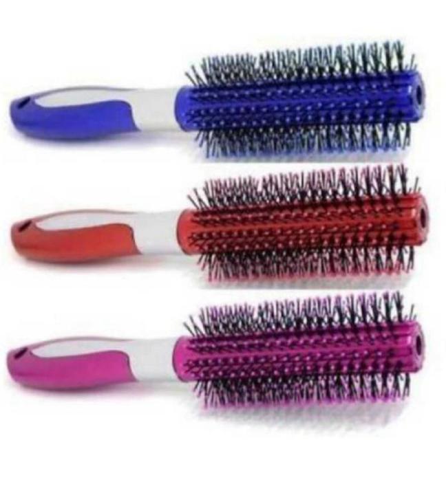 1 Piece Round Rolling Curling Comb Hair Brush For Men And Women - Color ...