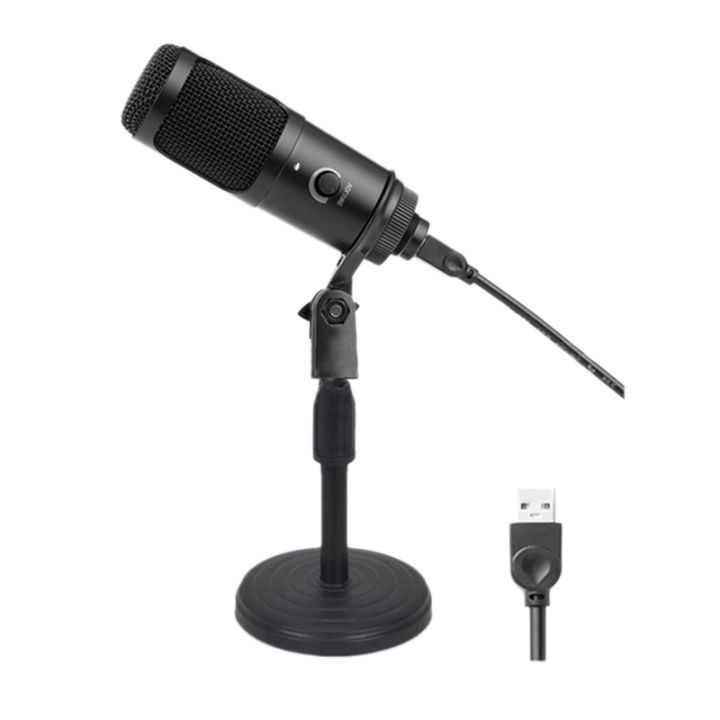 USB Microphone Plug and Play LED Indicator Volume Adjustment ...