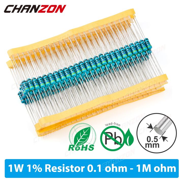 1W 1% High Precision Metal Film Resistor Kit 0.1 2 4.7 10 47 100 470 1K ...