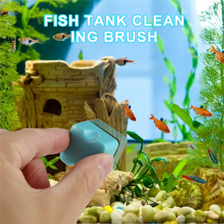 Aquarium Magnetic Brush Glass Floating Algae Scraper Curve Glass ...