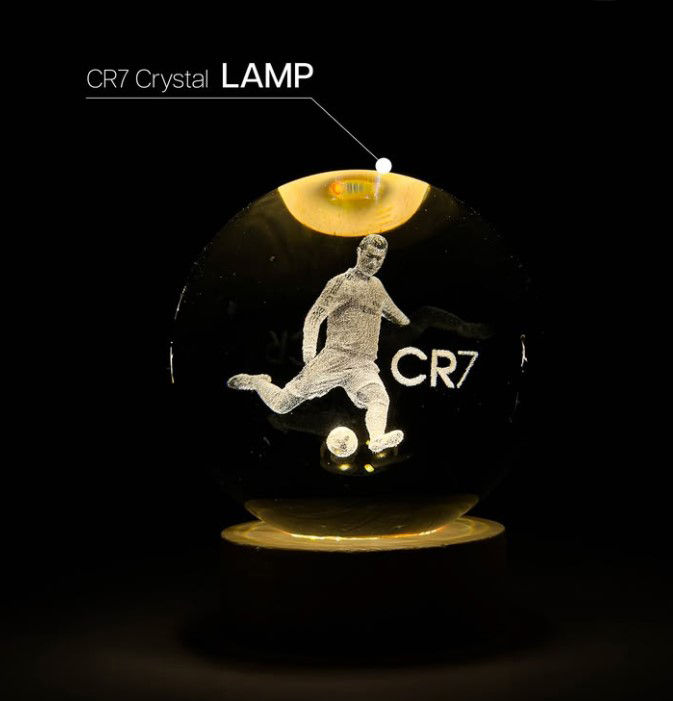 3D Decor Crystal Ball Night Light Starry Lamp LED Night Light Cr7 ...